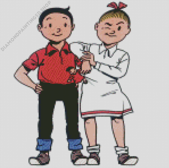 Suske en Wiske Cartoon - 5D Diamond Painting - DiamondPainting5d.SHOP