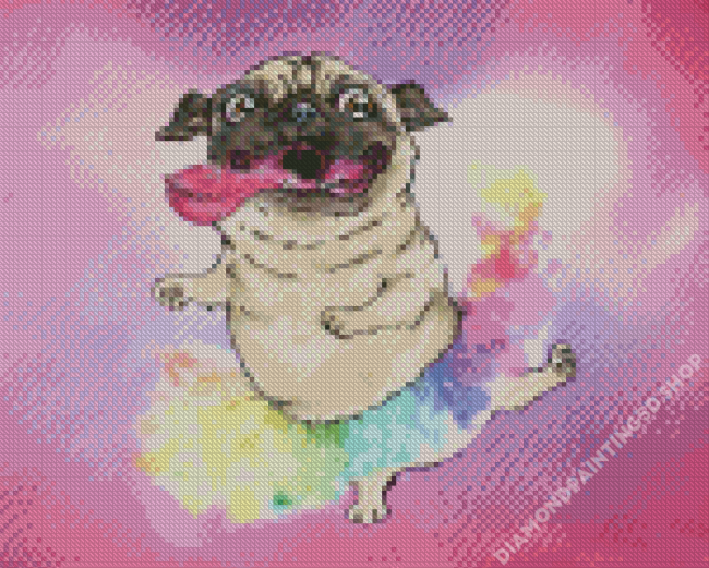 Rainbow Pug Art Diamond Painting - DiamondPainting5d.SHOP